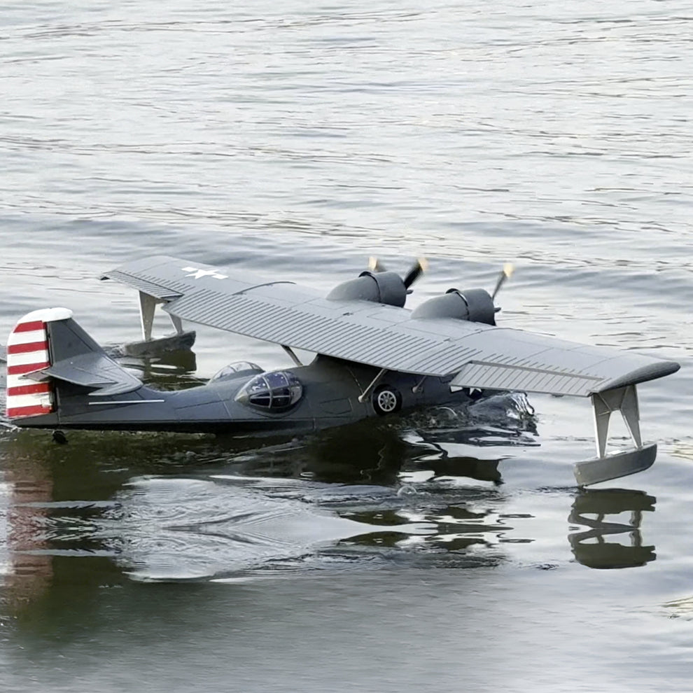 Best Dynam 1.5m PBY Catalina V2 Grey Twin Engine RC Float Plane