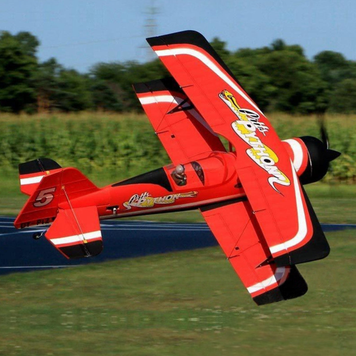 Dynam Pitts Python Model 12 Red 4S RC 3D Aerobatic Biplane 1.2m