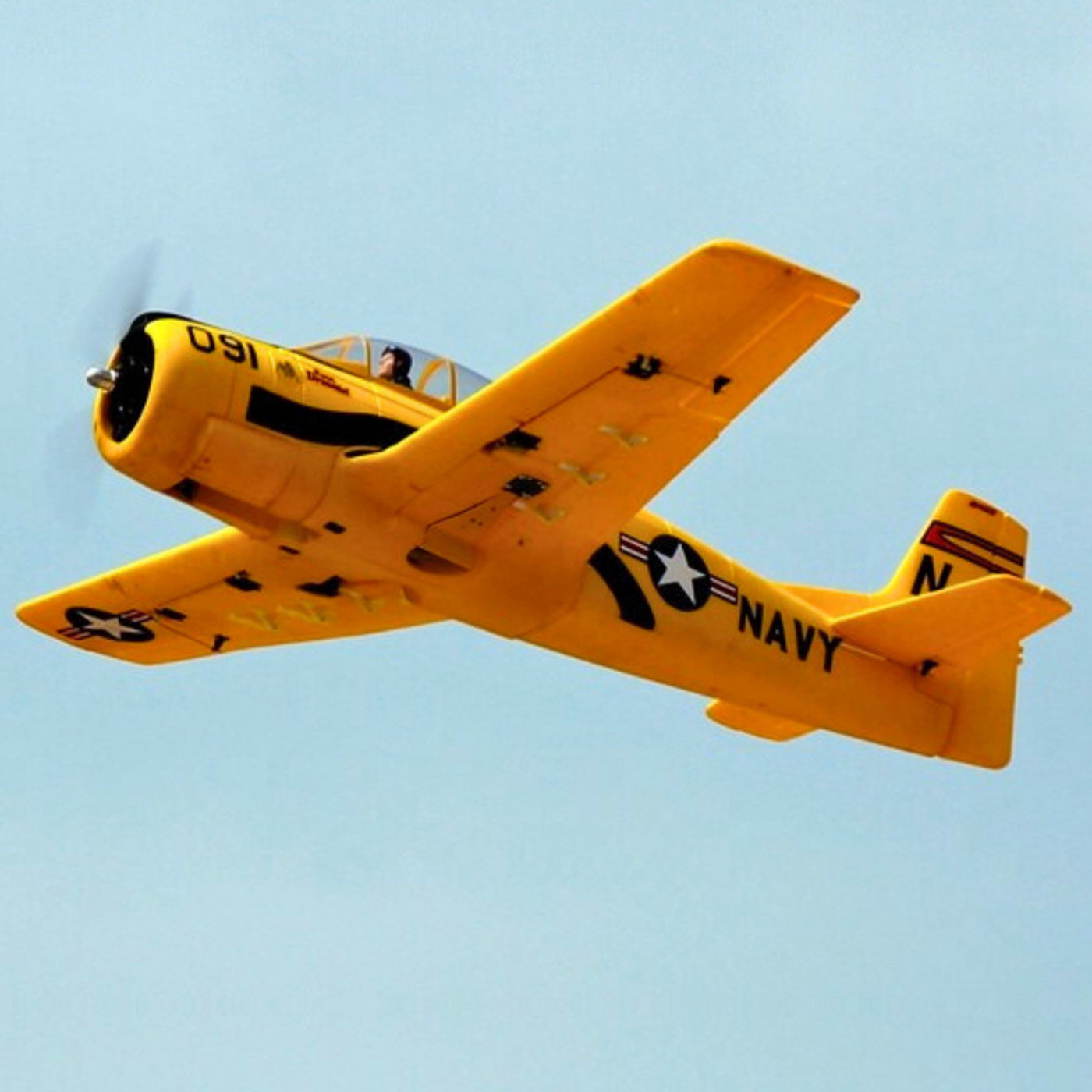 Dynam T-28 Trojan V2 Yellow 4s RC Warbird 1.3m with Flaps